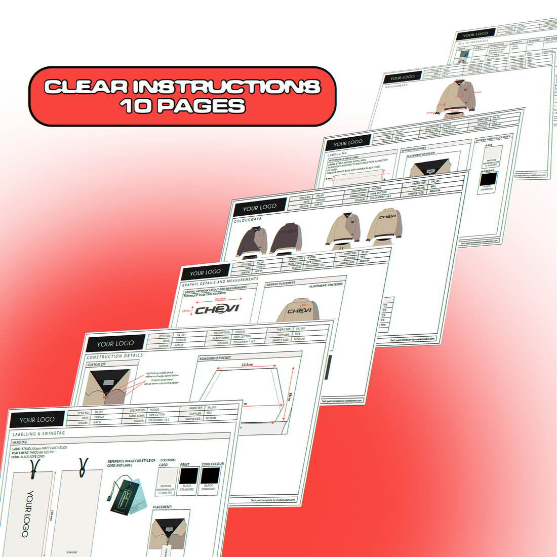 Tech Pack Template – Madebyizan: Mockups and Design Resources for Designers