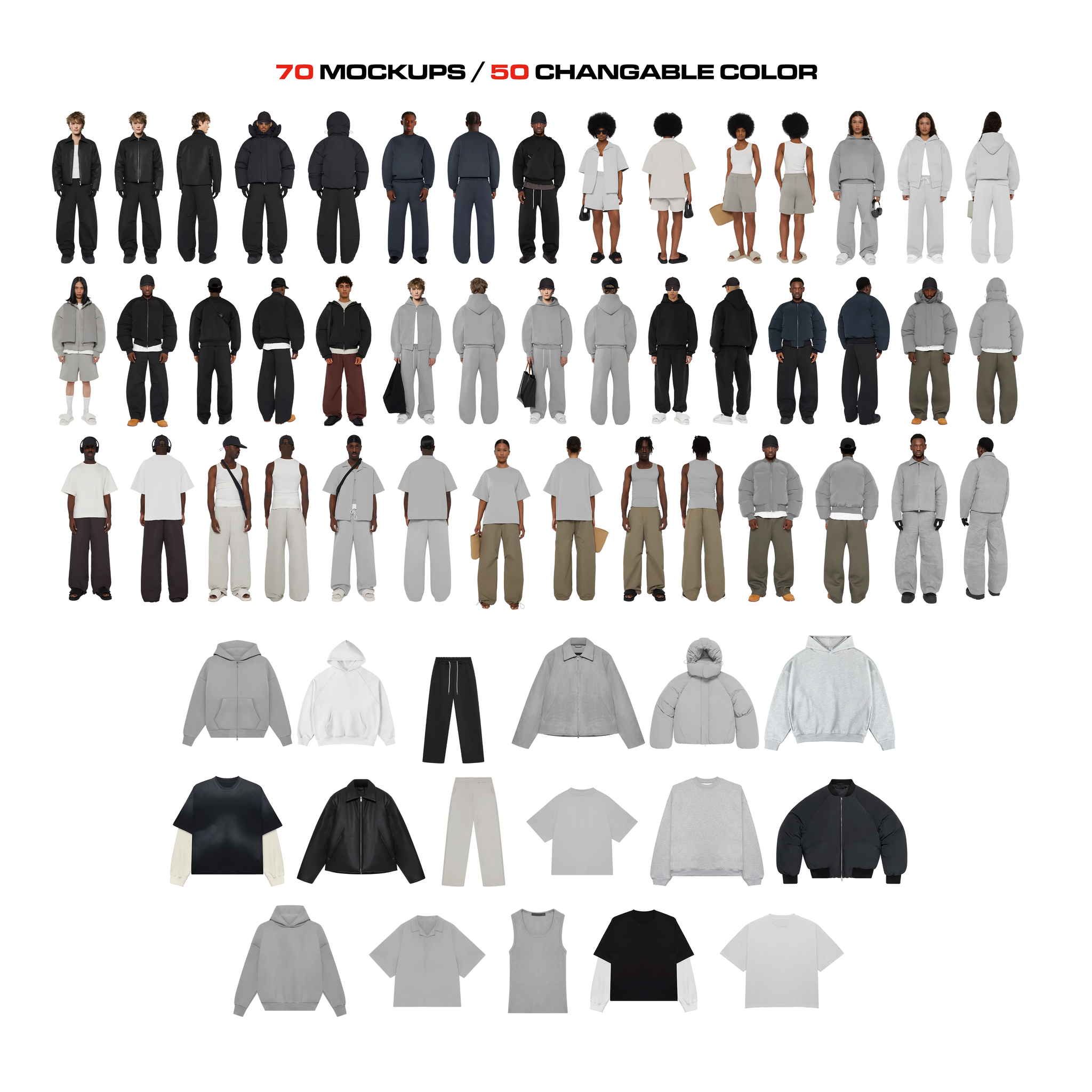 ULTIMATE Models Pack (70 MOCKUPS) – Madebyizan: Mockups and Design ...